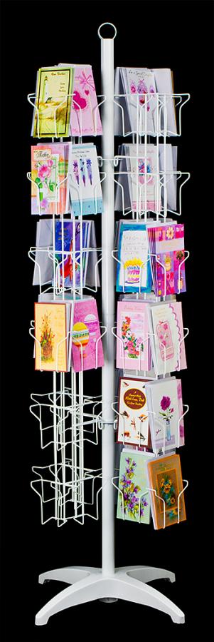 72 pocket greeting card spinner rack